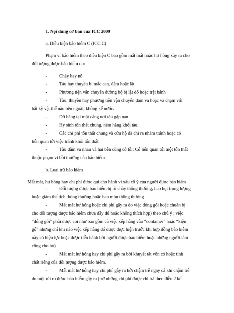 Nội Dung Cơ Bản Của ICC 2009 | PDF