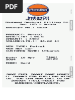 Diesel Receipt from Anuradha Gas Station | PDF