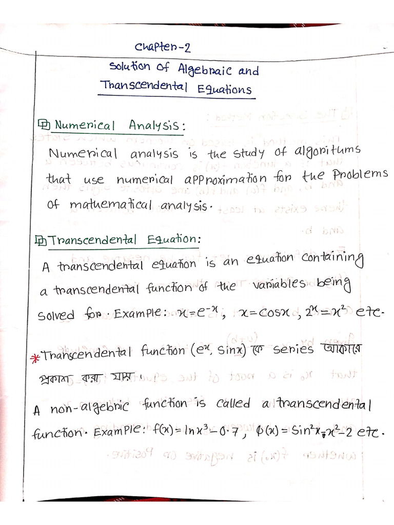 Numerical Analysis(1) | PDF