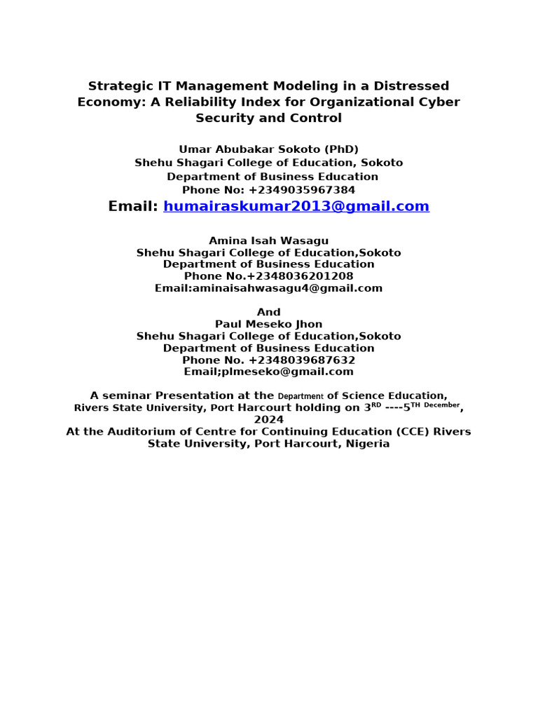 DR SK Cover Page and Abstract Port Ha Corrected | PDF | Business