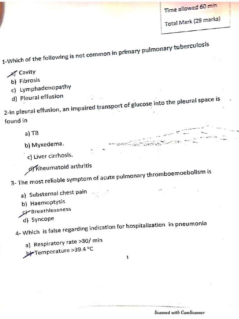 MCQ Internal Medicine | PDF