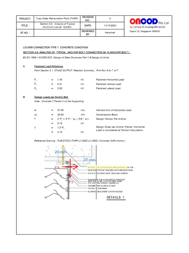 Section 3.6A - Anchor Loads | PDF