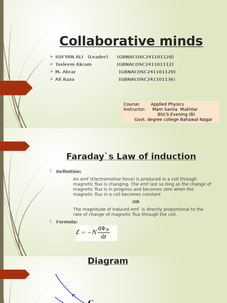 Faraday Law of Induction | PDF