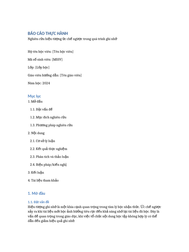 Bao Cao Hien Tuong Uc Che Nguoc | PDF