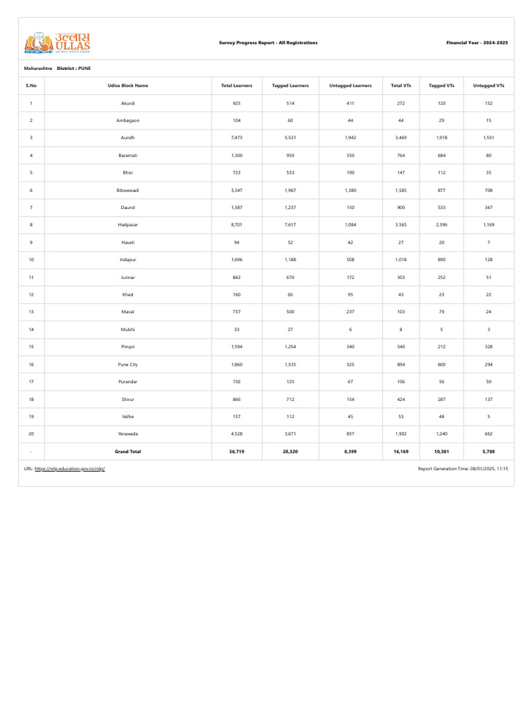 NILP Progress Report 1736315126367 | PDF