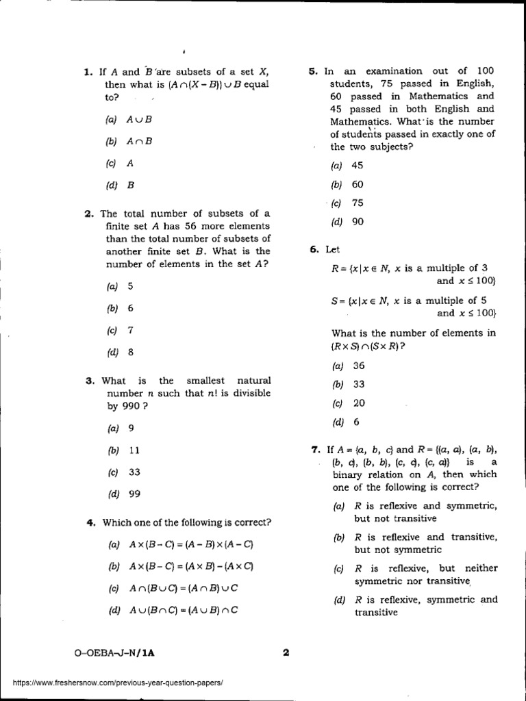 Previous Year Question Papers Guide | PDF