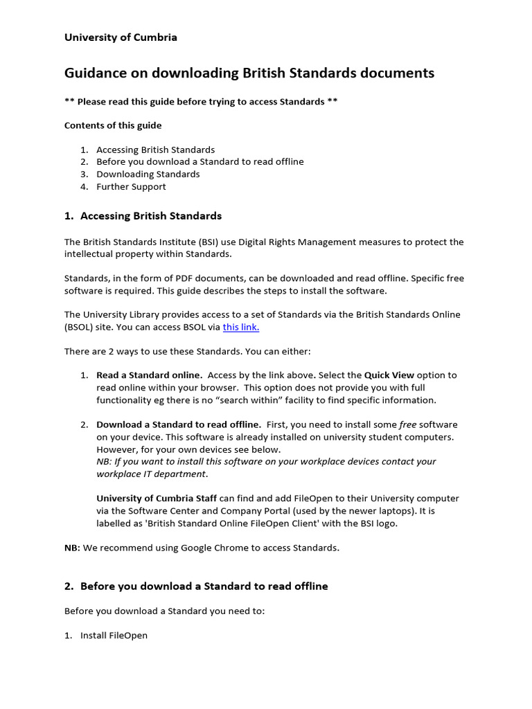 Downloading British Standards Guide | PDF | Software | Computing