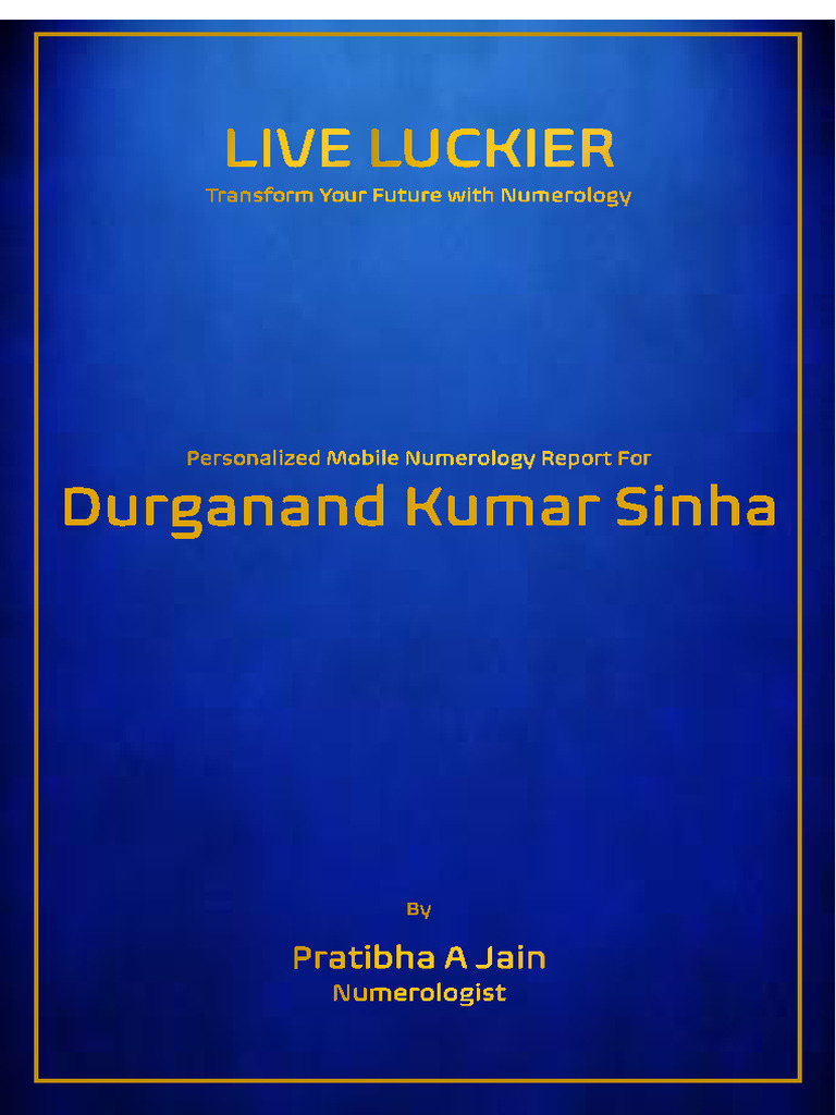 DNK Mobile Numerology Report | PDF | Luck