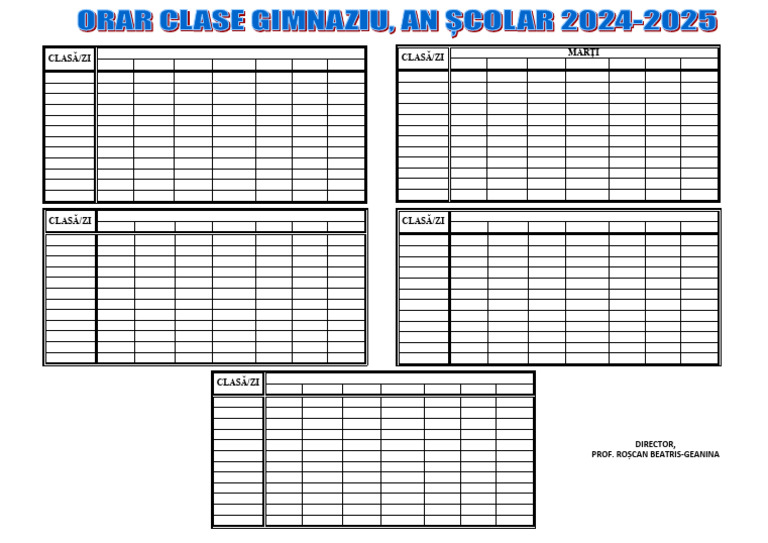 Orar 2023-2024 - A3 - Clase | PDF