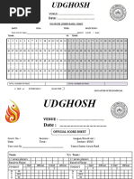 Billiard Score Sheet | PDF | Pool (Cue Sports) | Cue Sports
