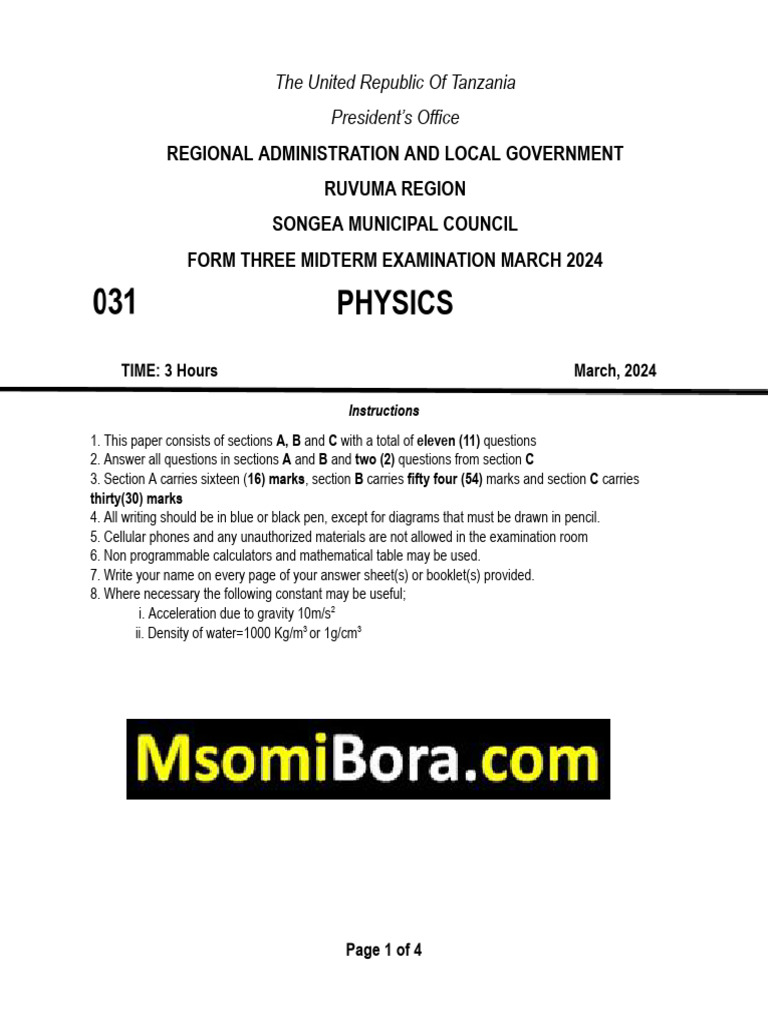 F3 Physics Midterm SMC | PDF | Force | Light