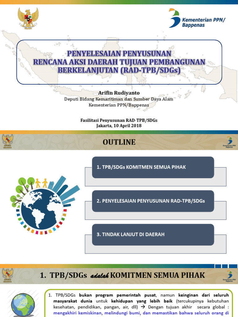 20180410 Deputi KSDA - Fasilitasi Penyusunan RAD TPB Gelombang 1 (Ning) | PDF
