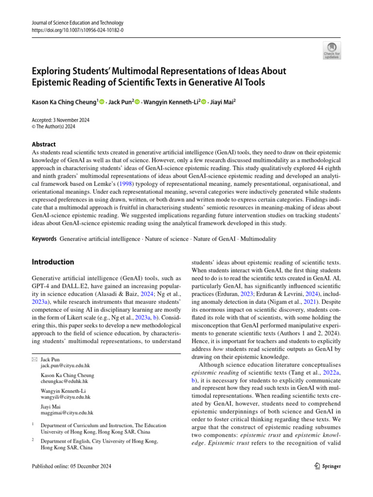 Students Model for AI learning | PDF | Epistemology | Knowledge