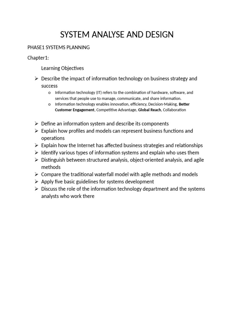 System Analyse and Design | PDF | Software Development Process | Information