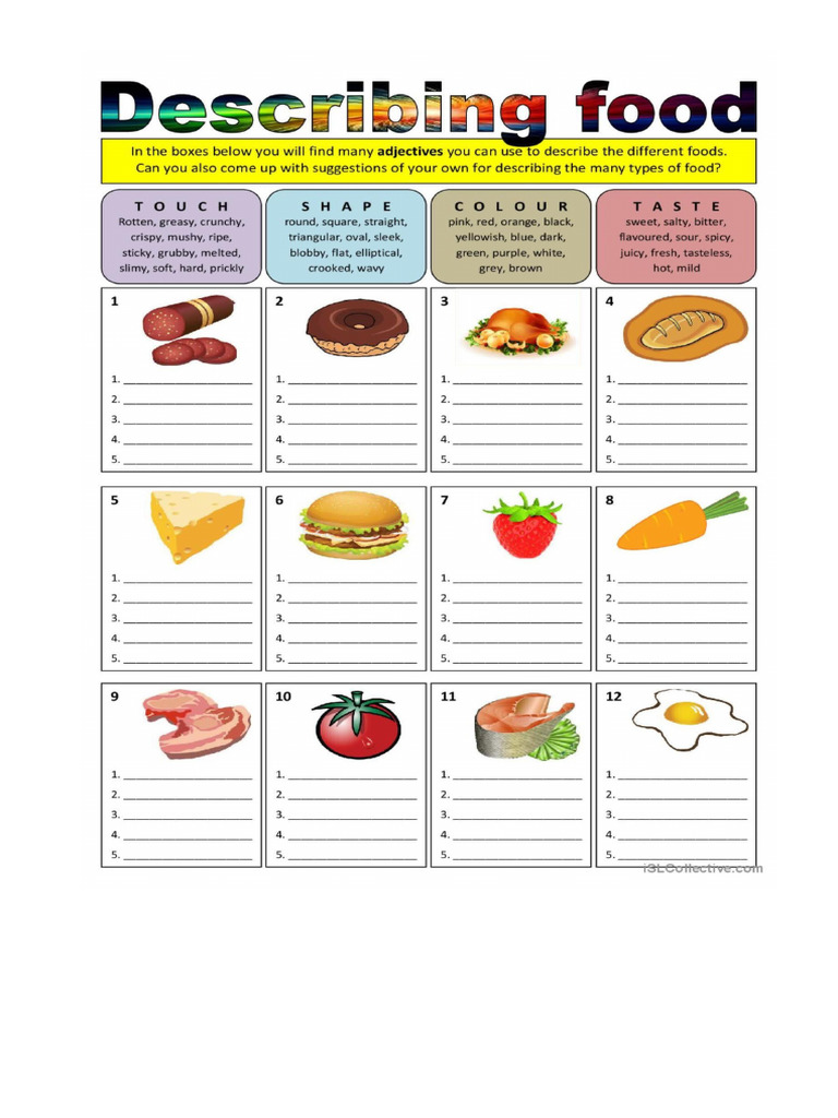 Describing Foods | PDF