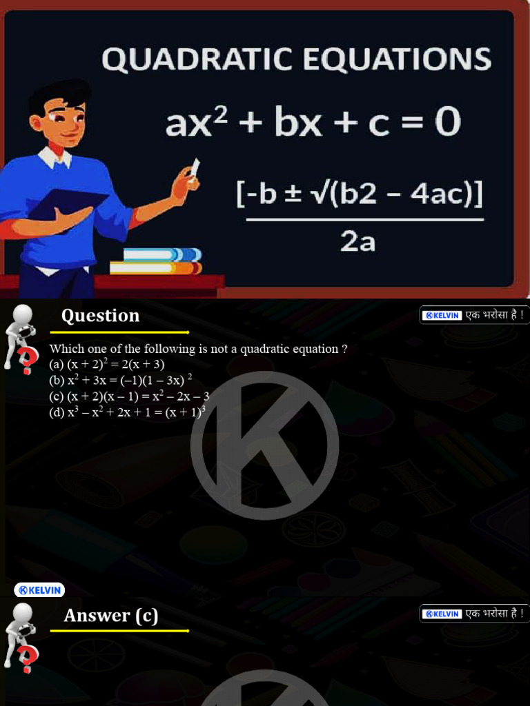 Quadratic Equation | PDF