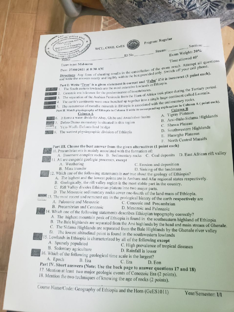 Geography Midterm Exam 19 (WcU) | PDF
