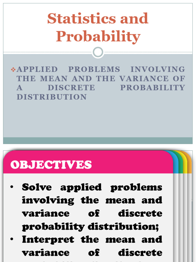 Statistics and Probability Lesson6 | PDF | Probability Distribution | Variance