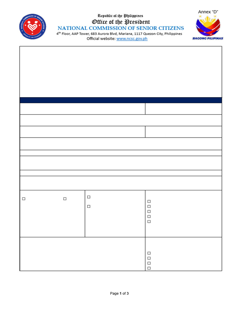 Validation Form for Senior Citizen Benefits | PDF | Identity Document ...