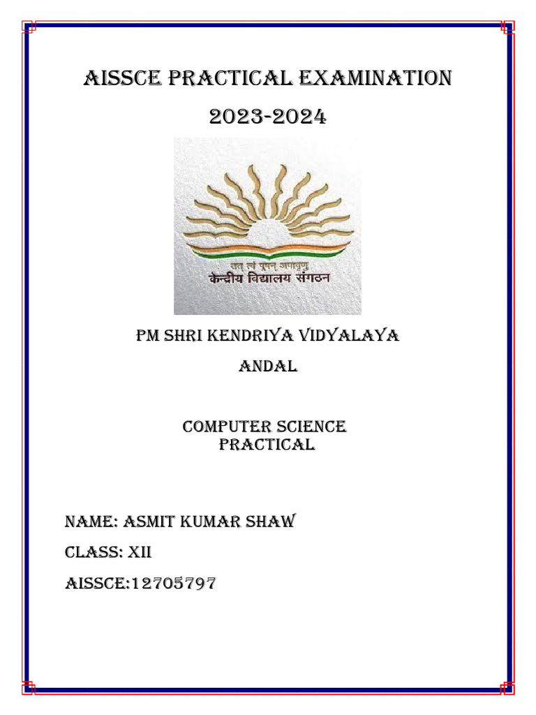 Aissce Practical Examination Asmit Cs ..... | PDF