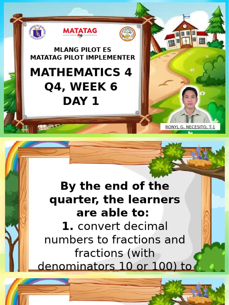 MATH4 PPT MATATAG Q4 W6 D1 Final | PDF | Decimal | Encodings