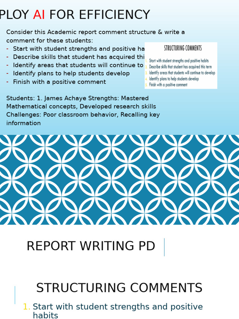 AI-ASSISTED PD Report Writing | PDF | Reading Comprehension | Mathematics