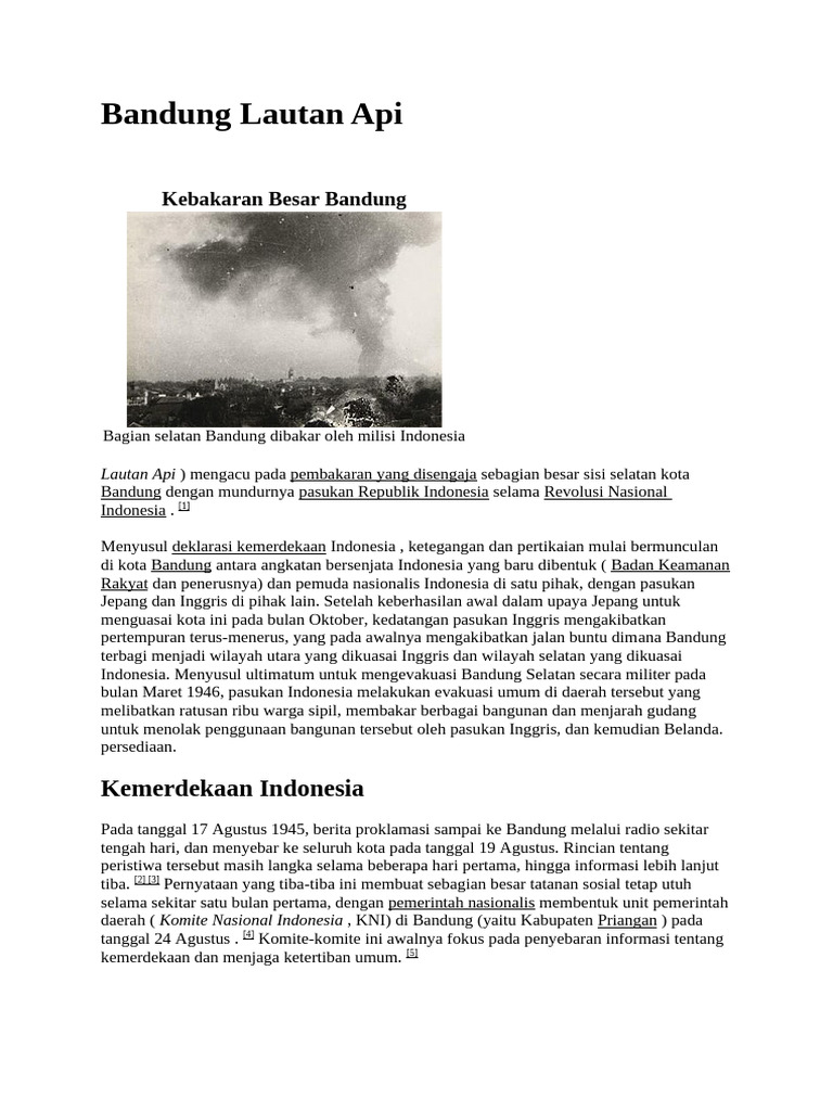 Bandung Lautan Api | PDF