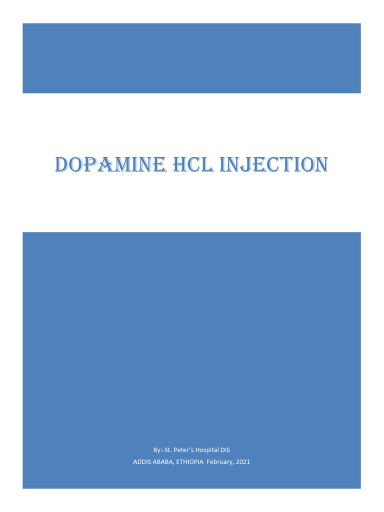 Dopamine HCL Injection | PDF | Shock (Circulatory) | Blood Pressure