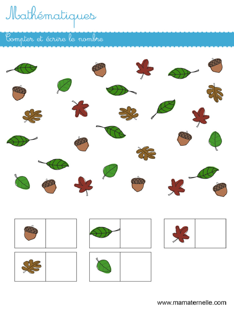 Grandesection Compter Et Ecrire Le Nombre Mathematiques Automne ...