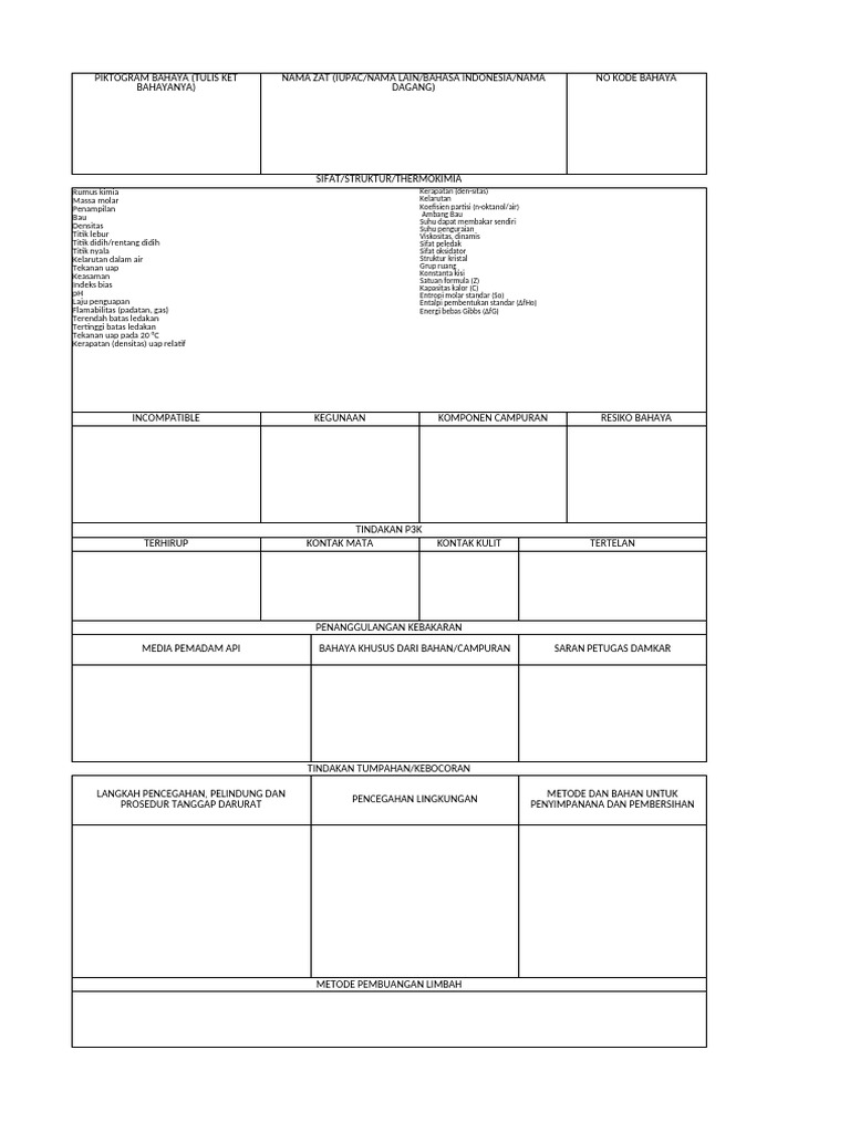 Msds Bahan Lab | PDF