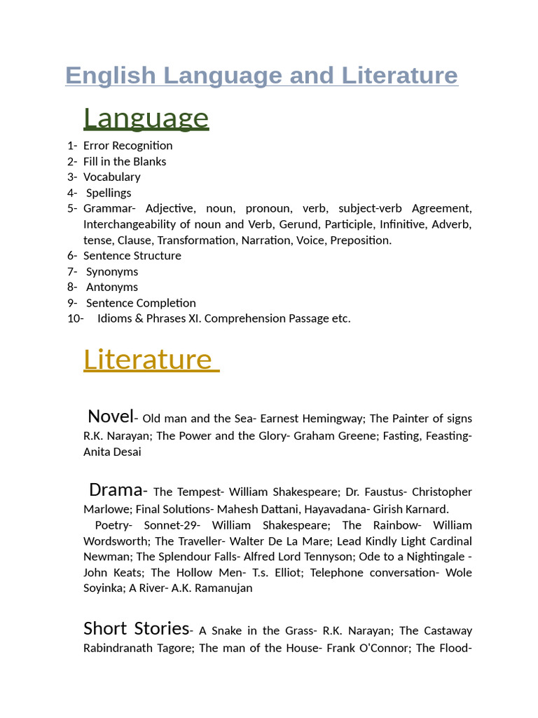 Overview of English Literature Topics | PDF | Banks | Taxes