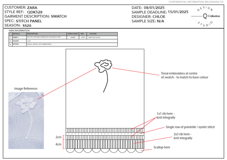 Tonal Embroidery Swatch Design Guide | PDF