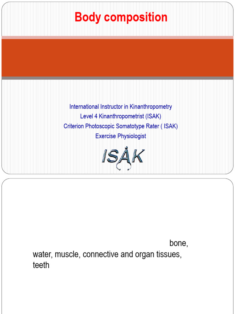 Lecture 5-Body Composition and Athletes | PDF | Adipose Tissue | Body ...
