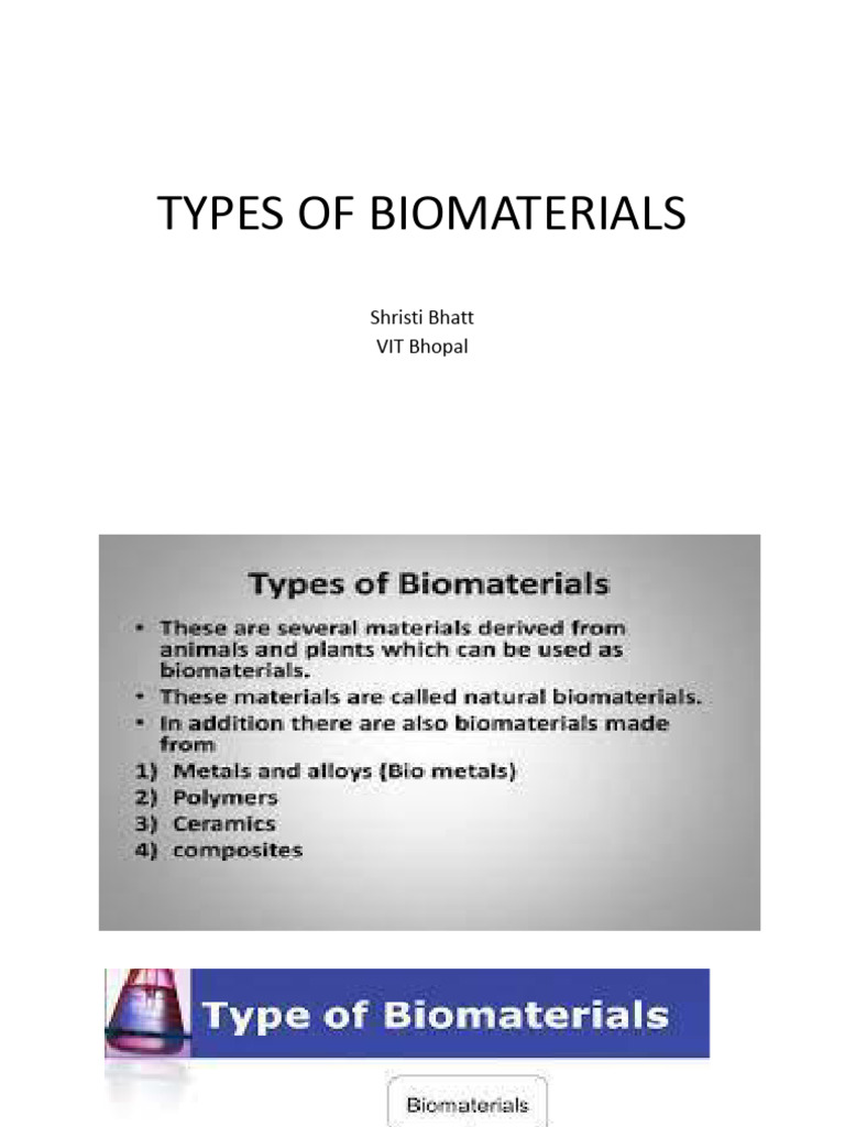 TYPES OF BIOMATERIALS | PDF