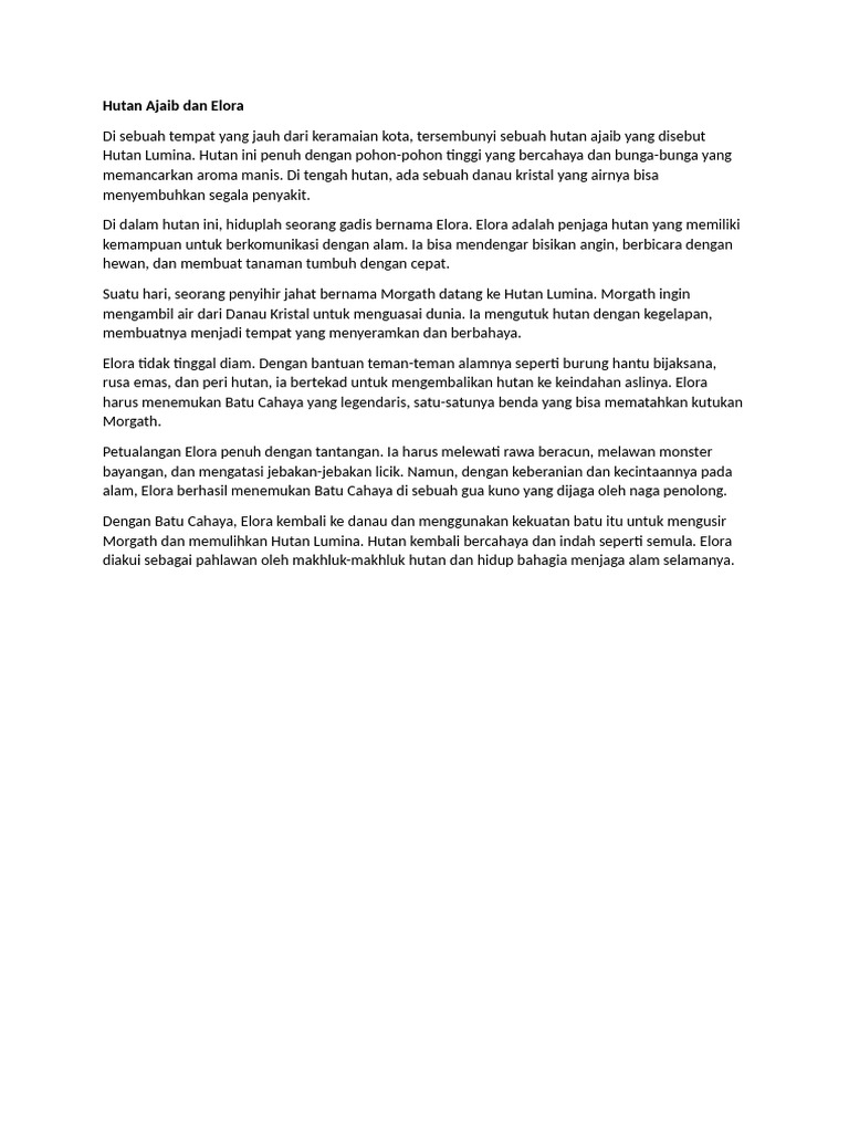 Hutan Ajaib Dan Elora | PDF