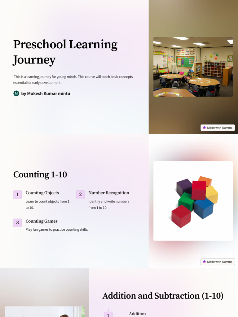 Preschool Learning Journey | PDF