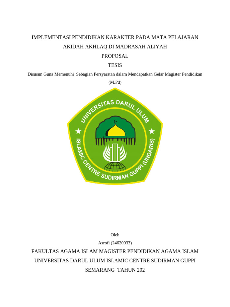 Proposal Asrofi | PDF