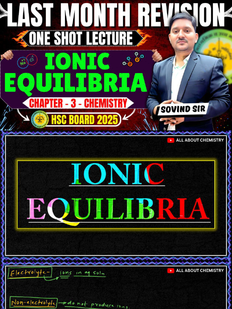 Chapter 3 Ionic Equilibria - Fceeb702 f269 43c0 8764 D49ce4fb23ad | PDF