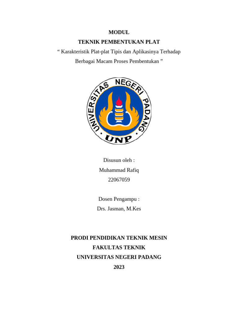 Modul 1 Pembentukan Plat | PDF