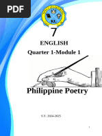 English 7 Quarter 2 Module 7 | PDF | Poetry | Rhyme