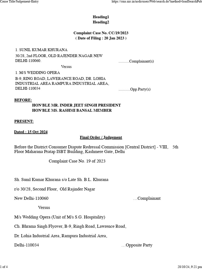 Cause Title - Judgement Entry | PDF | Justice | Crime & Violence