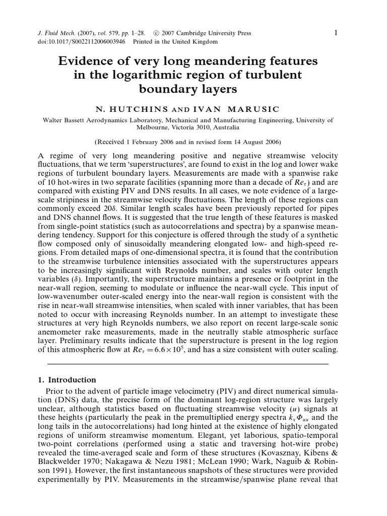 01 HM07 JFM | PDF | Turbulence | Reynolds Number