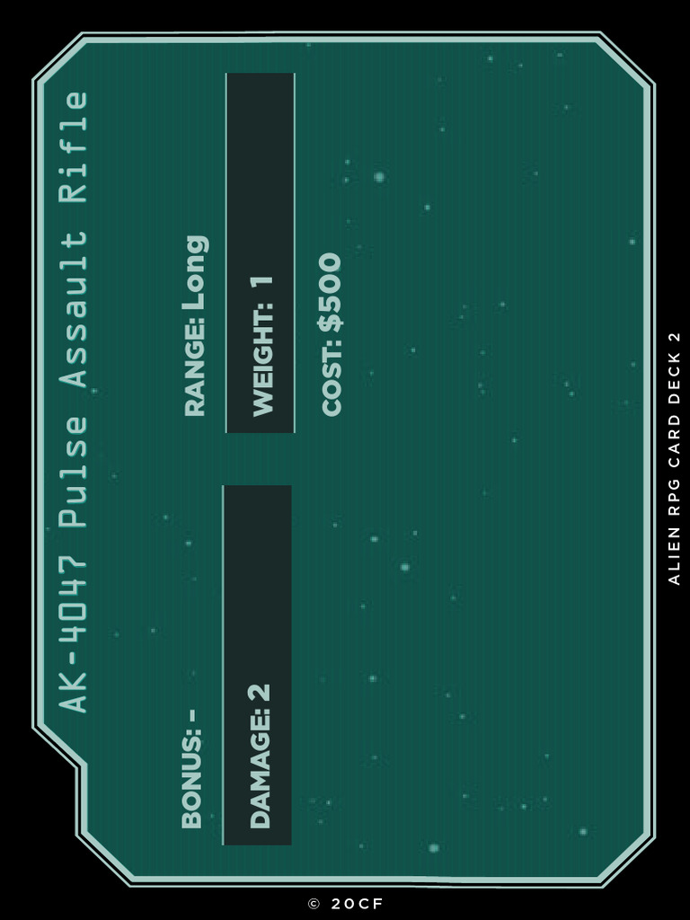 Alien RPG Card Deck 2 Overview | PDF | Rocket Propelled Grenade ...