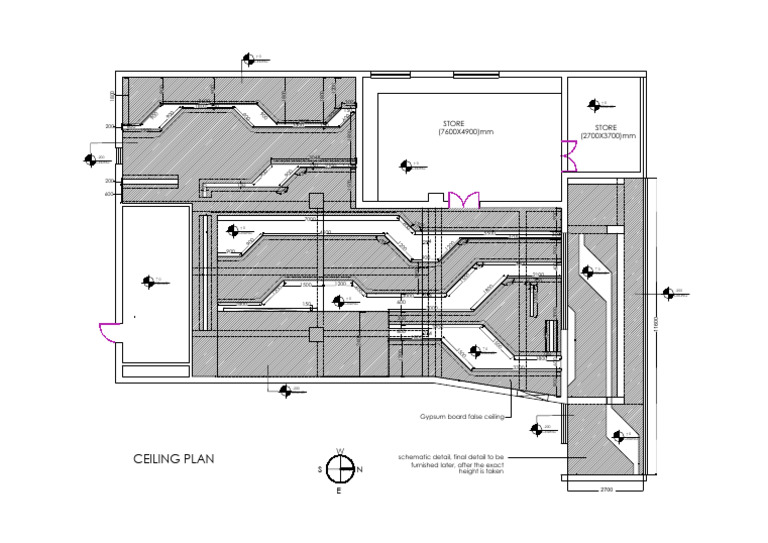 Gypsum Board Ceiling Plan Details | PDF