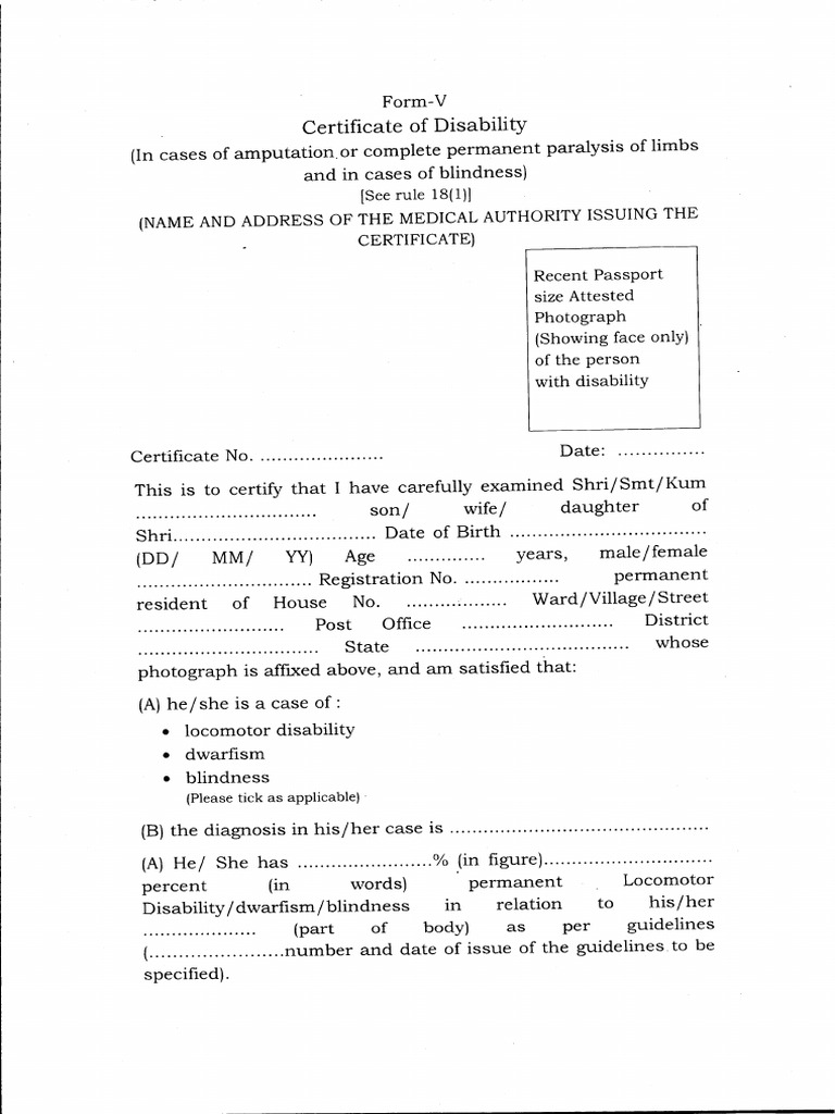 PROFORMA-PwBD-CERTIFICATES | PDF | Disability | Hearing Loss