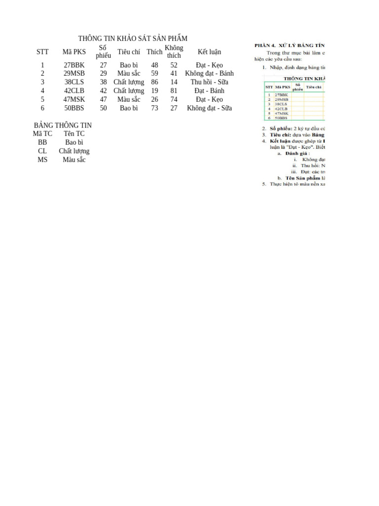 Bai Thi Excel De4 | PDF
