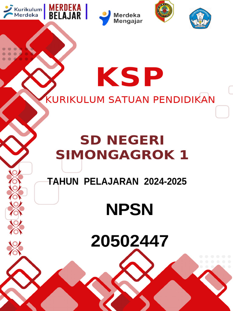 Contoh Cover KSP SD 2024-2025 | PDF