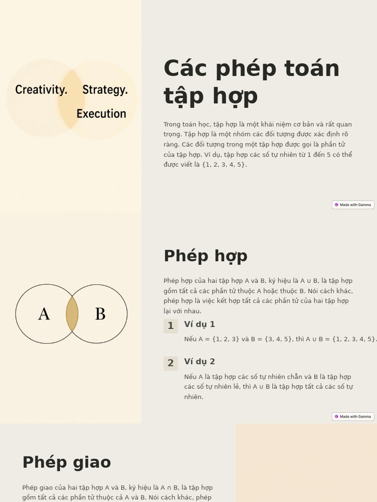 Cac Phep Toan Tap Hop | PDF