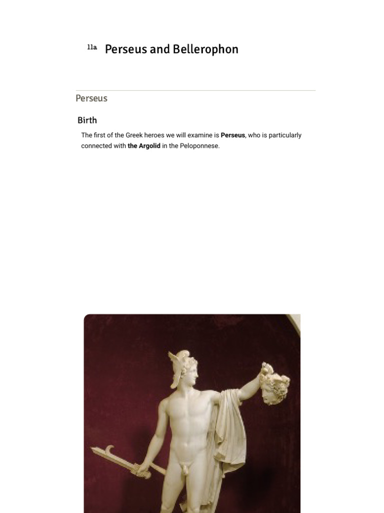 11a Perseus and Bellerophon | PDF | Medusa