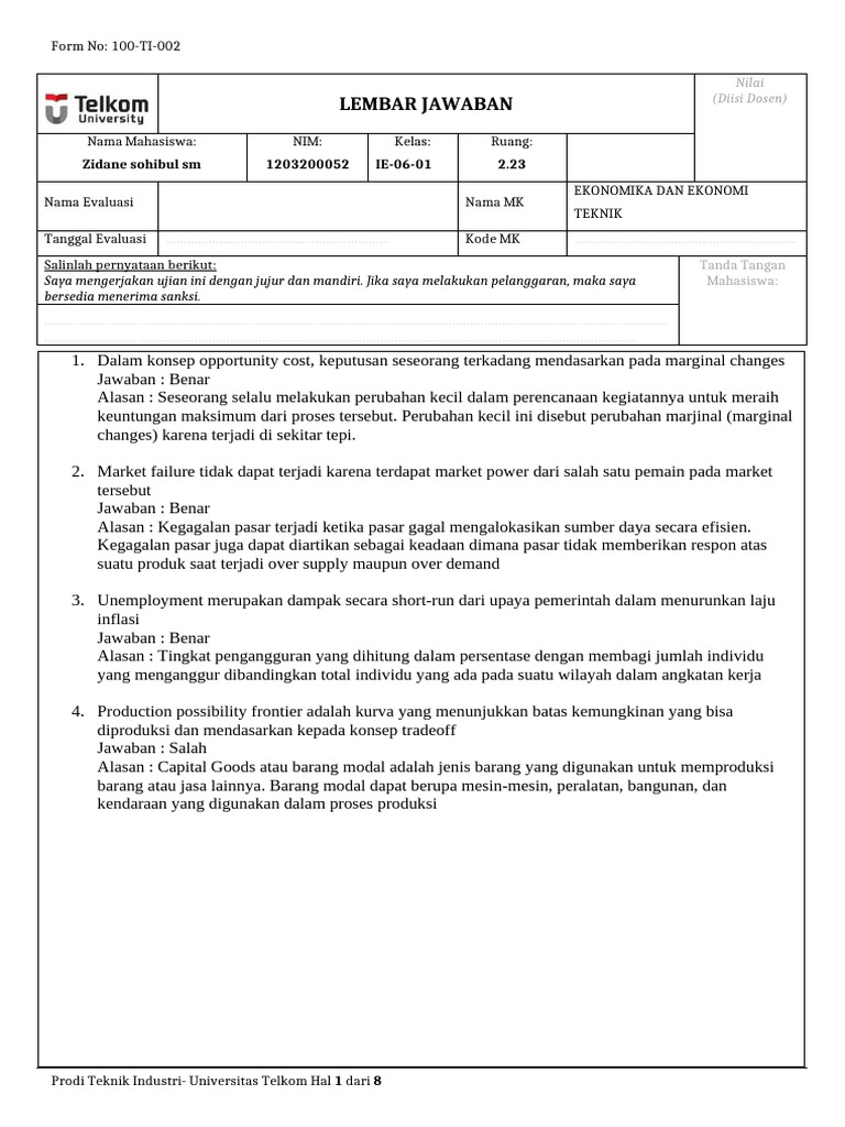 prodi TI_Lembar Jawaban REG_2 | PDF
